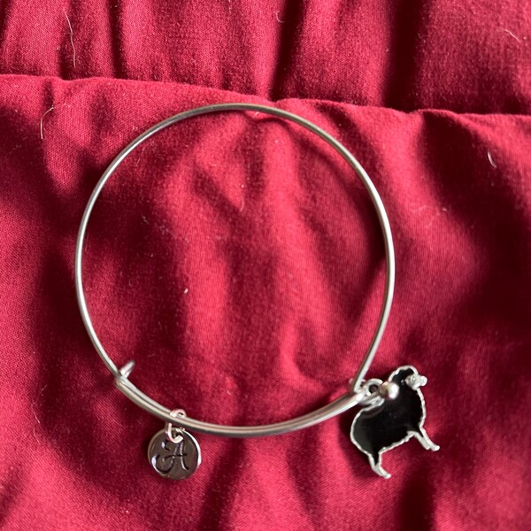 Black Sheep Initial Bangle - Black Sheep Jewelry, Farm Jewelry, State ...