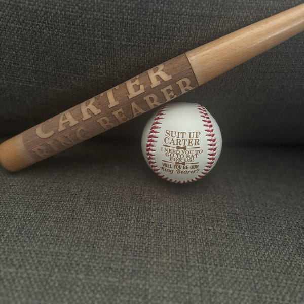Personalized Suit up Baseball or Bat Ring Bearer Gift Proposal Gift ...