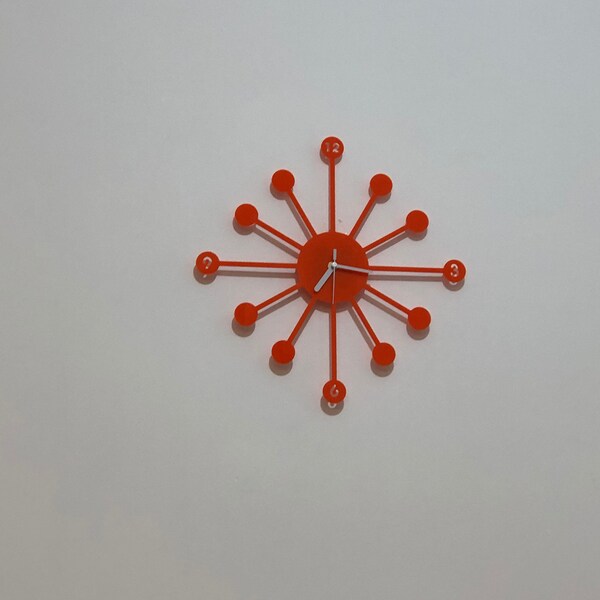 Atomic Ball Silhouette Wall Clock - Etsy