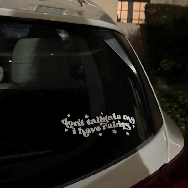 Tailgating Vinyl Decal - Funny Car Decal, Car Window Decal Sticker, Car ...