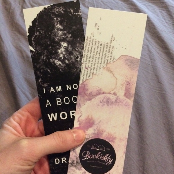 Set of Two Book Lover Bookmarks - Bookmark Set - Token Book Gift ...