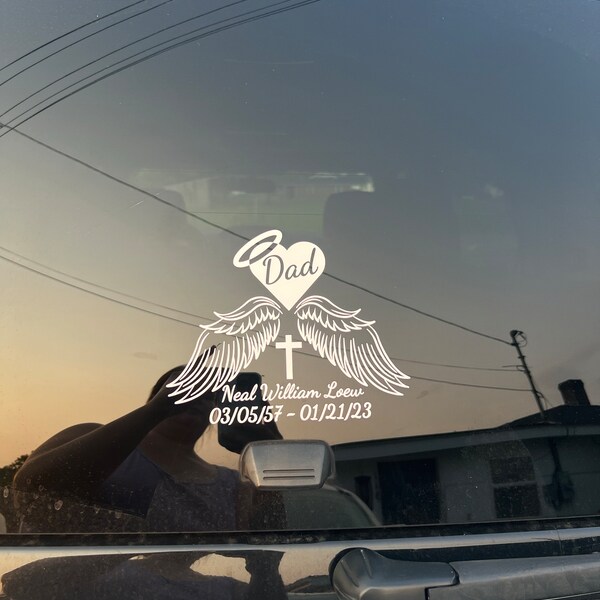 Personalized Dad in Loving Memory Decal - in Loving Memory Decal ...
