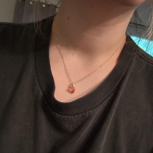 ORIGINAL Ariana Grande Peach Necklace / Fruit Jewelry / Fruit Necklace ...