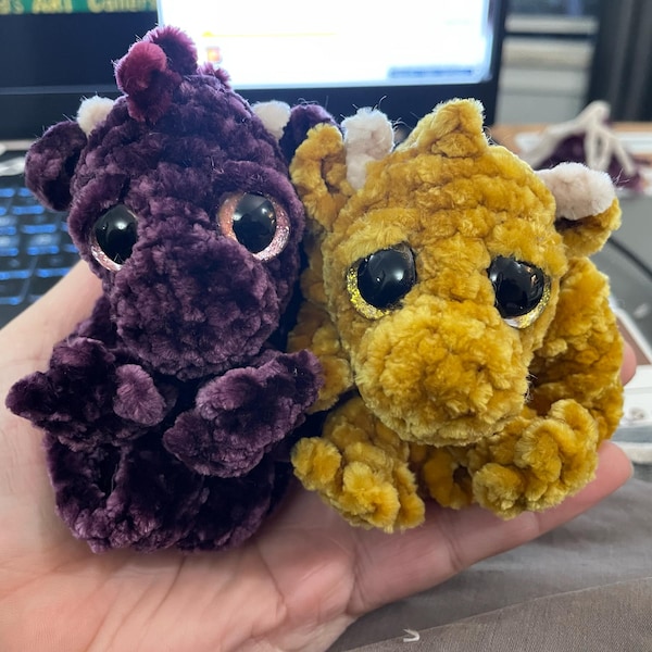 Dragon Book Buddy + Baby Dragon Mod, Dragon Crochet Bookmark, No Sew ...