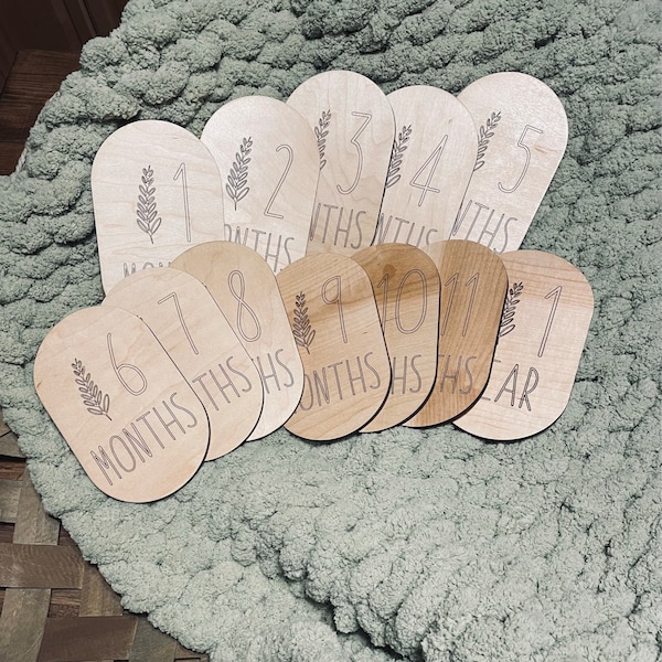 Layered Wooden Milestone Disc Svg, Baby Milestone SVG, Milestone Discs ...