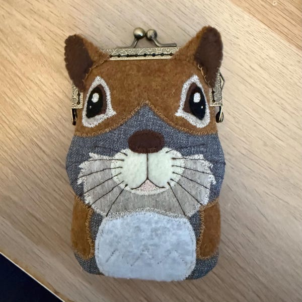 Hippopotamus Purse, Hippo Coin Purse, Purse, Felt Hippo Metal Frame ...