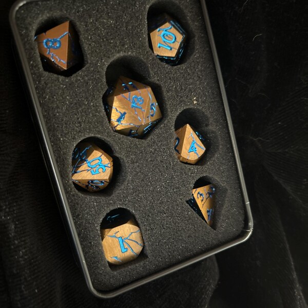 Arcane Fissure Metal Dnd Dice Set | for TTRPG Games Such as Dungeons ...