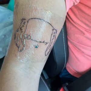 Ear Outline DIGITAL, Custom Pet Tattoo, Minimalist Illustration Print ...