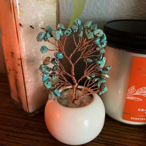 Multi Crystal Tree,gemstone Wire Sculpture Tree of Life,citrine Tree ...