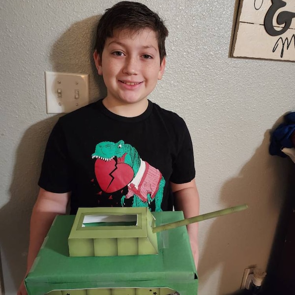 Tank Valentine Box Kit | DIY Printable Box Decor Kit for Valentine's ...