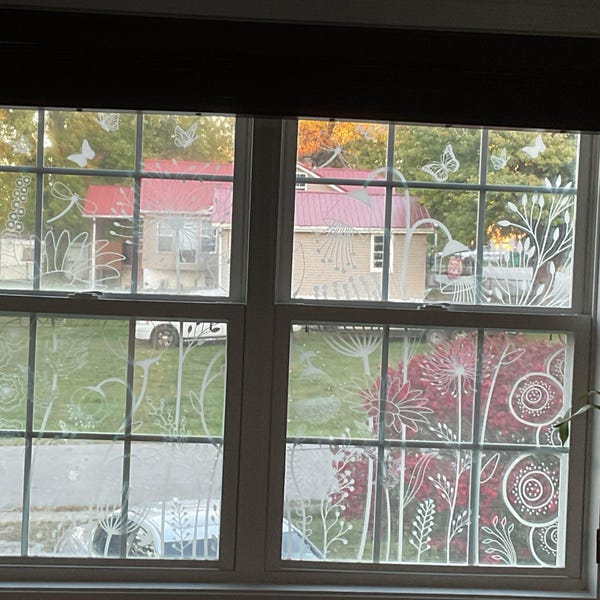 Leaves Trail Border Window Sticker Tree Branch Window Decal Reusable ...