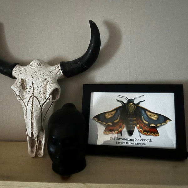 Edvard Munch's the Scream Hawkmoth Painting Print 6x8 | Framed ...