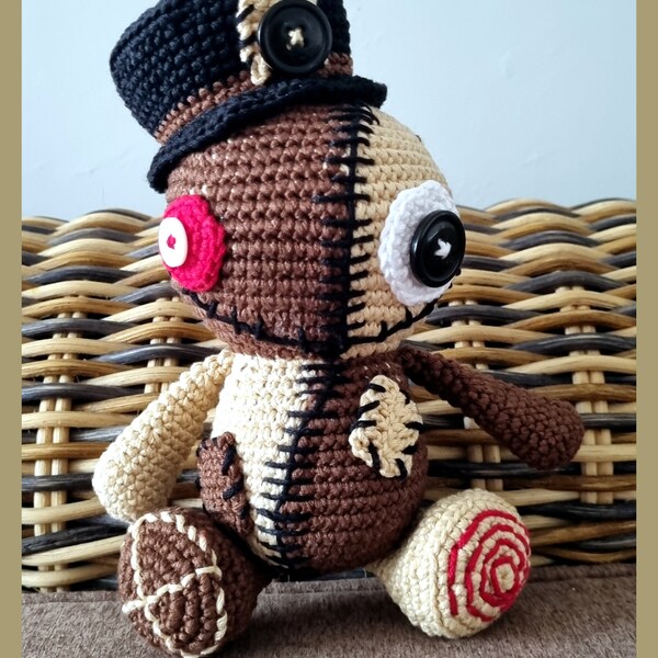 AMIGURUMI PATTERN Patchwork Dolls, Crochet Pattern Doll, Halloween Doll ...