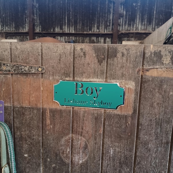 Stable Name Plate / Plaque Cut Out Traditional W/modern Twist Design Stable Door Sign Stall/barn ...