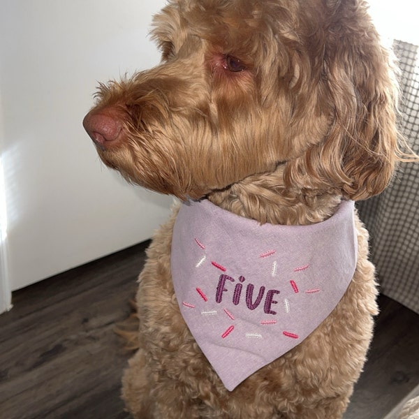 Personalized Dog Bandana Birthday Girl Bandanna for 1st Birthday ...