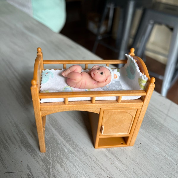 Polymer Clay Babies Awake Blue Eyes Anatomically Correct Baby Boy SIZE ...