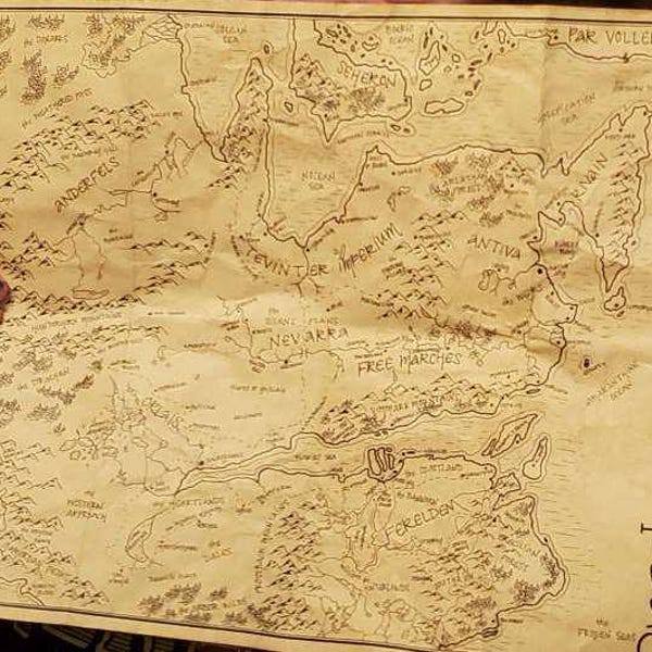 Dragon Age Map of Thedas: Aged, Handmade, Hand Drawn, Authentic Gift ...