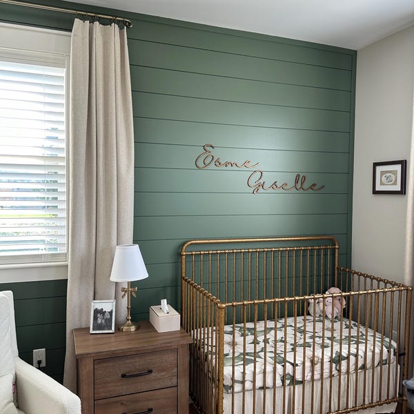 Double Baby Name Sign | Nursery Wall Decor | Nursery Wall Hanging ...