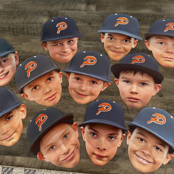 Custom Heads on a Garland Face on Banner Custom Birthday Wall Hang ...