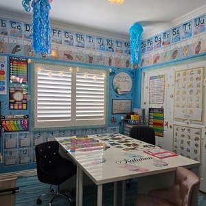 Checkered ABC Wall Chart, Checkered Classroom Wall Chart, ABC Wall ...