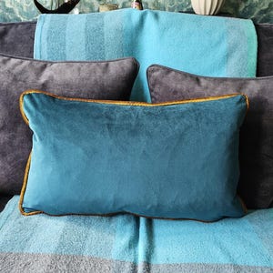 Prestigious Barbados Palm Maximalist Tropical Landscape Velvet Cushion ...