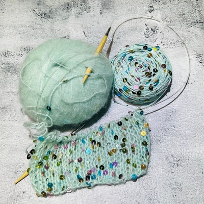 Sequin Luxury Cotton, Yarn Luxury Cotton Yarn Sparkly, Shiny DIY ...