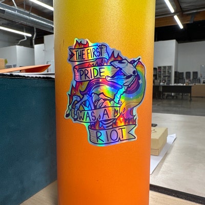 Rainbow Riot holo Sticker - Etsy