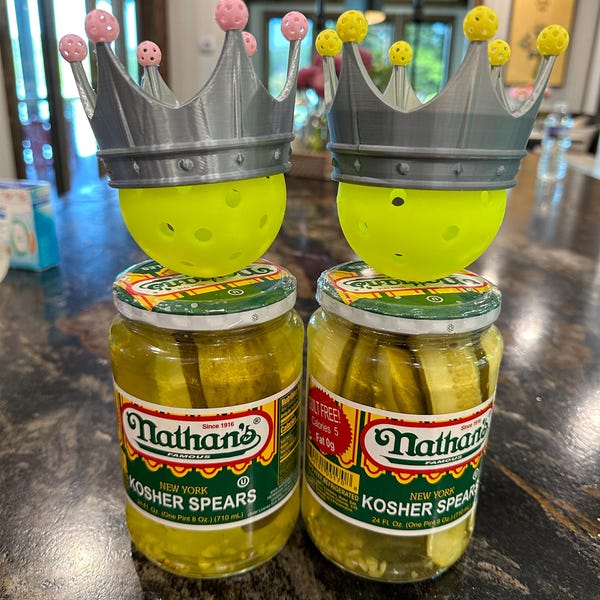 Mini Pickleball Tournament Crowns: Gold, Silver & Bronze Champion ...