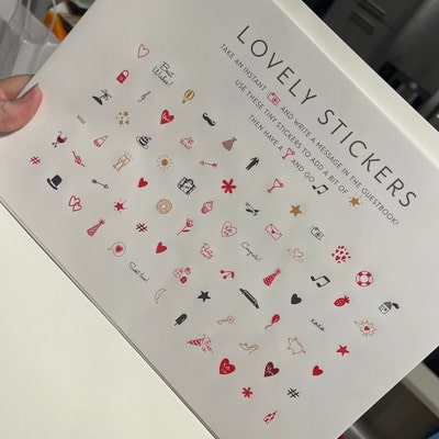 Wedding Emoji Stickers for Guest Book, Best Wishes, Great Emotions ...