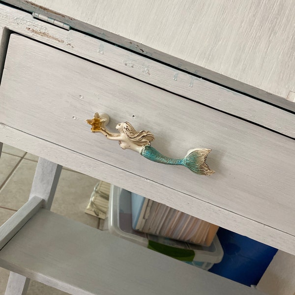MERMAID Handle Drawer Pull ~ Nautical Coastal Beach Ocean Home Decor ...