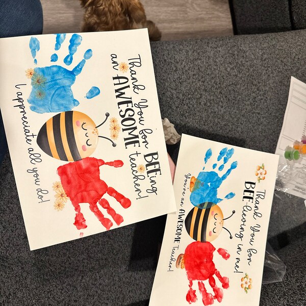 PRINTABLE Teacher Appreciation Handprint Art Craft, Keepsake Art ...