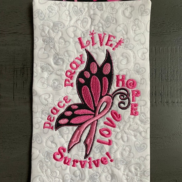 Breast Cancer Awareness Butterfly Machine Embroidery Design for 4x4 ...