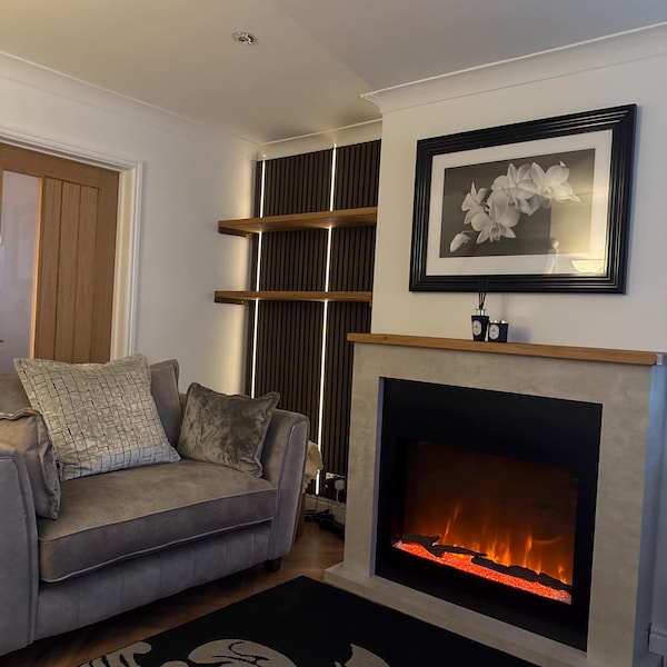 Rustic Floating Shelf Solid Wood Chunky Handmade With Brackets 12x1.5 ...