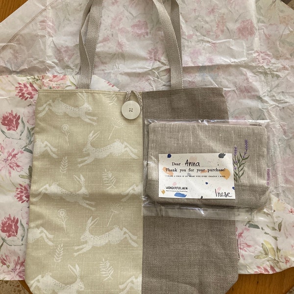 Linen Crossbody Purse, Embroidered Thick Linen Bag, Flax Bag With ...