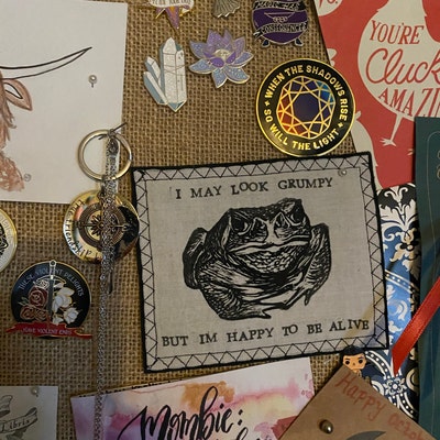 Handmade Toad Patch Iron on Toad Patch Sew on Toad Patch Frog Patch ...
