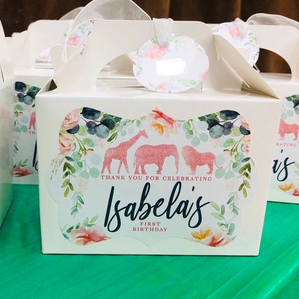 JUNGLE ROSE GOLD Personalised Party Box - Add Matching Paperie to Co ...