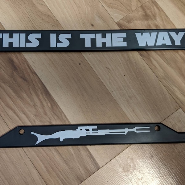 Mandalorian Inspired This is the Way License Plate Frame, Jedi Inspired ...