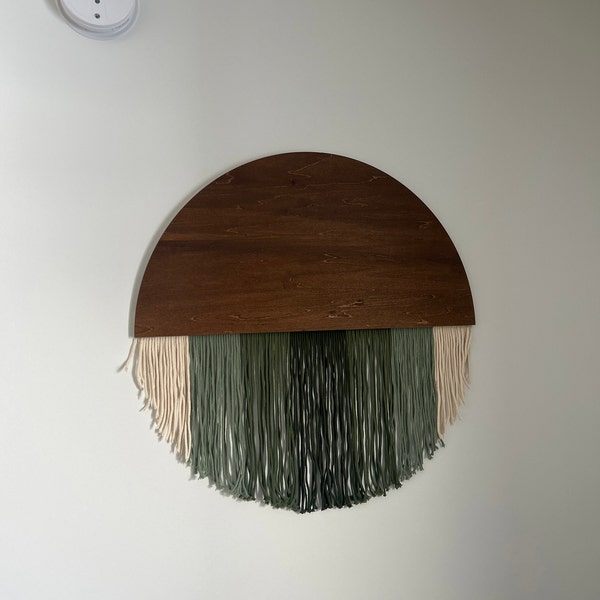 Half Moon Wall Hanging, Fiber Wall Art, Minimalist Artwork, Home Office ...