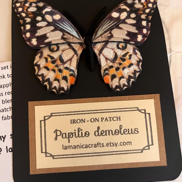 Iridescent Realistic Moth Embroidery Applique / High Quality Iron on ...