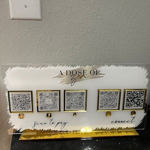 Scannable QR Keychain / Acrylic QR Sign / Mini Scan to Pay | Etsy
