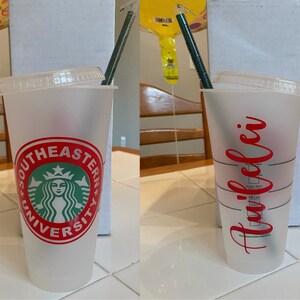 Starbucks Cup College Starbucks Cup Personalized University | Etsy