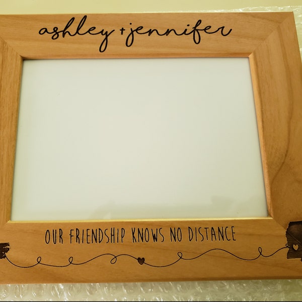 Personalized Long Distance Relationship Picture Frame, Long Distance ...