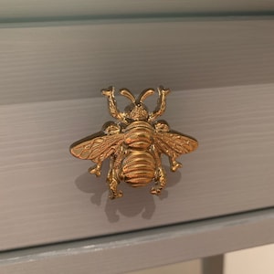 Brass Bee Knobs Bumble Bee Drawer Pulls Wardrobe Knob | Etsy