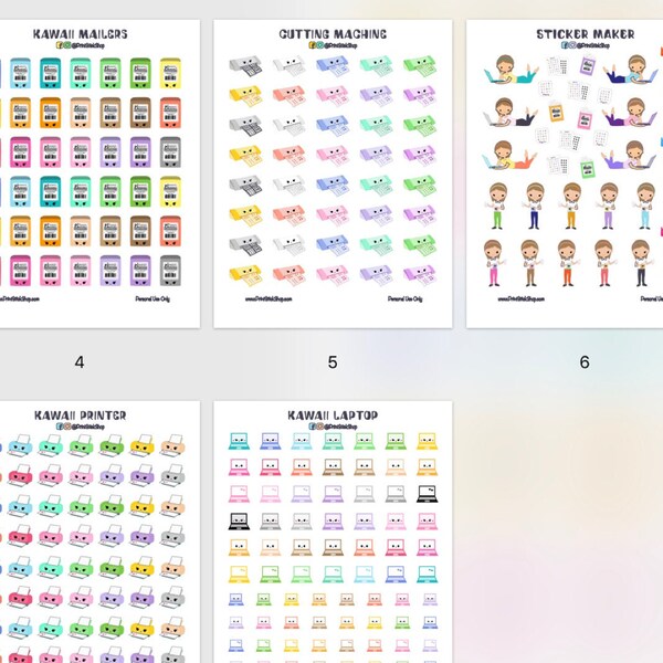 Printable Planner Stickers Bundle Printable Planner Stickers - 36 ...