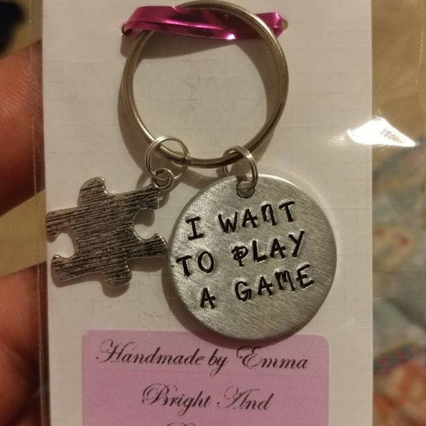 Saw Movie Keyring, Horror Movie Keyring, I Want to Play A Game, Movie ...