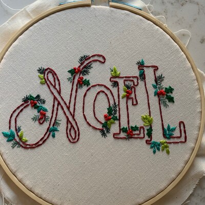 Noel Christmas Embroidery Pattern,handmade Christmas Decorations,hand ...