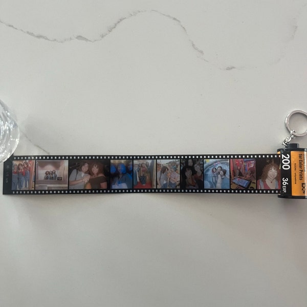 Personalized Photos Film Roll Keychain, Custom Photo Film Roll Keychain ...