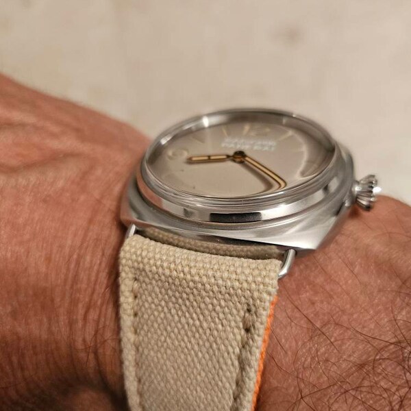 Canvas Watch Strap,double Rolled Washed Canvas Watch Strap,sand and ...