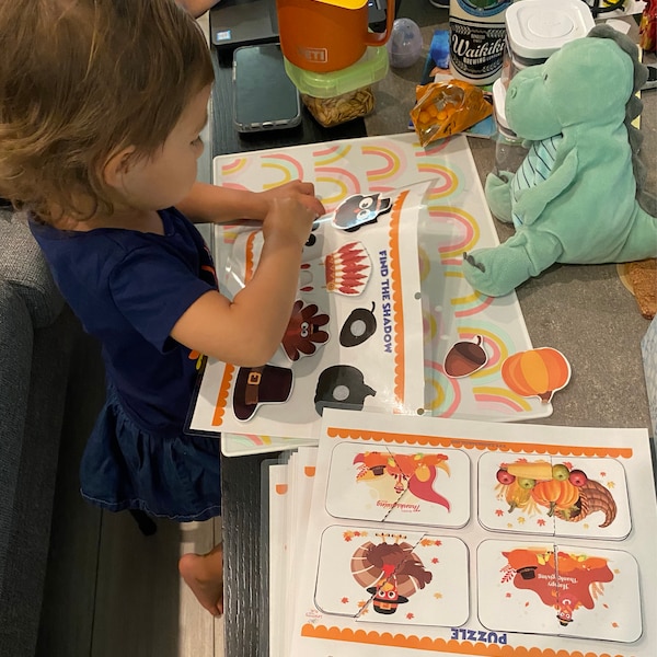 THANKSGIVING BINDER, Autumn Busy Book, Printable Busy Book, Preschool ...