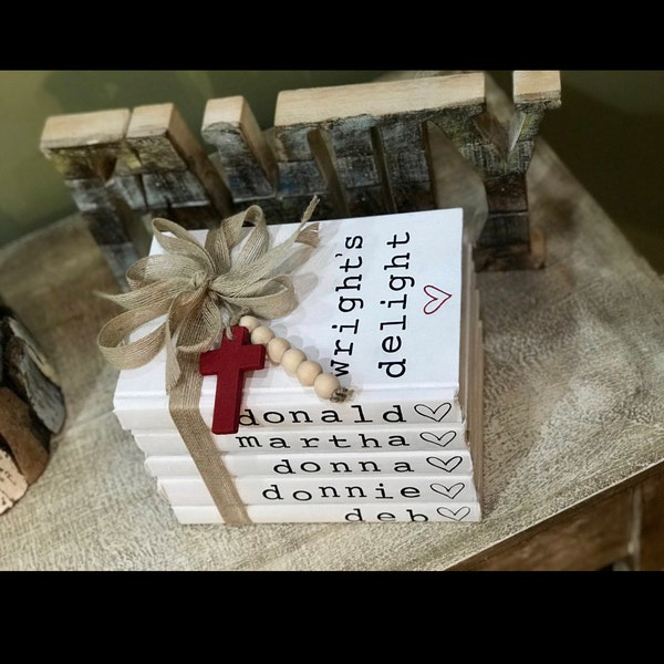 Personalized Farmhouse Books, Customized Books, Stamped Books, Diy ...